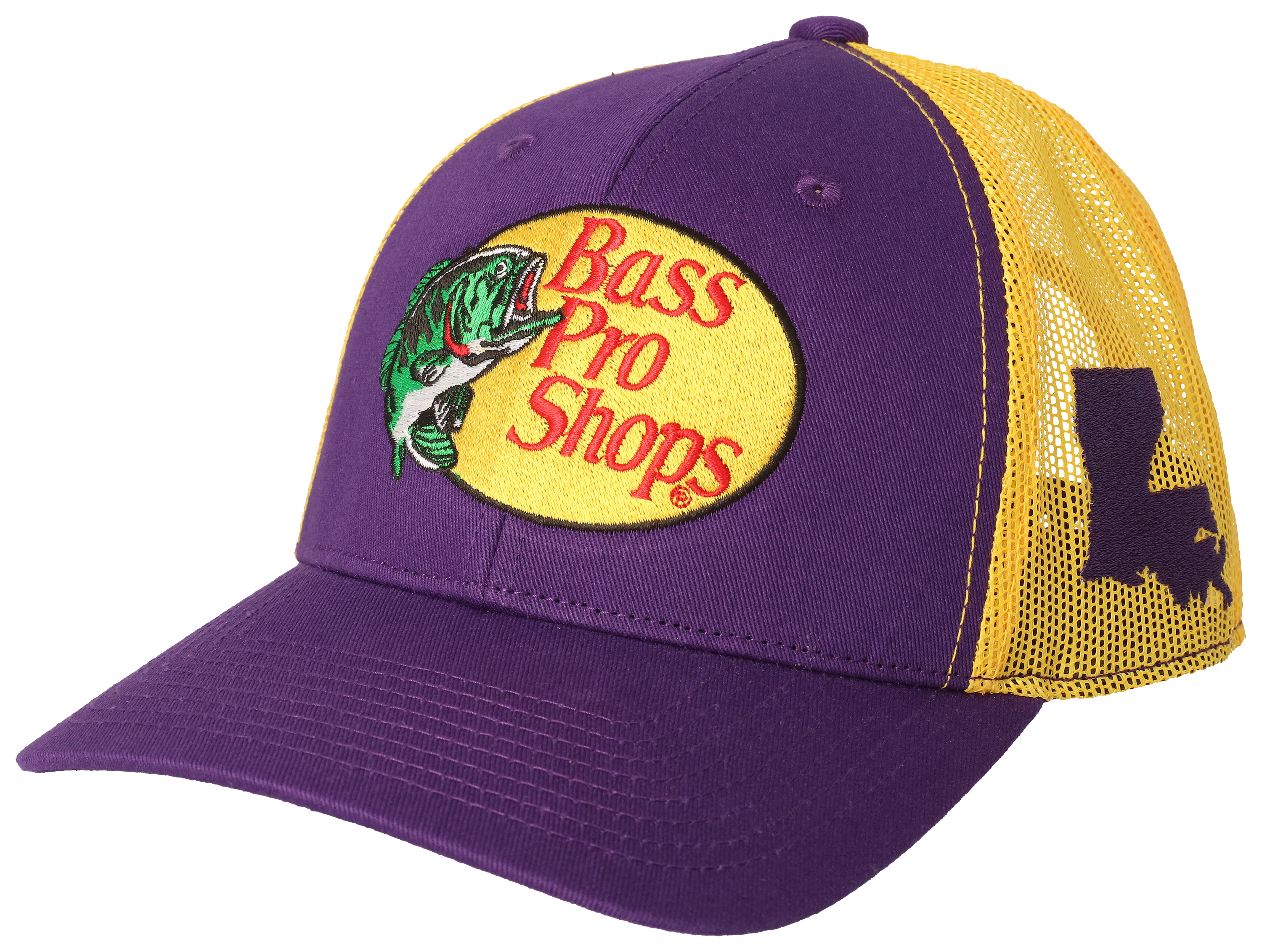 Bass Pro Shops Woodcut Logo and Louisiana Patch Snapback Cap | Bass Pro ...